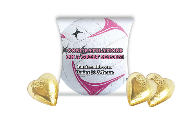 Netball Ball Personalised Sports Club Pillow Boxes