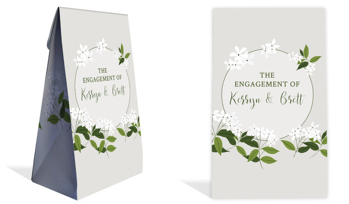 Jasmine Engagement Personalised Gusset Favour Bag