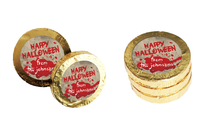 Blood Splatter Halloween Chocolate Coin