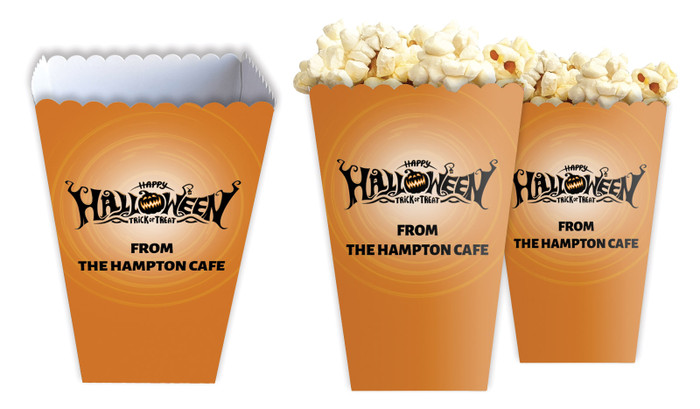Halloween Script Halloween Personalised Popcorn Boxes