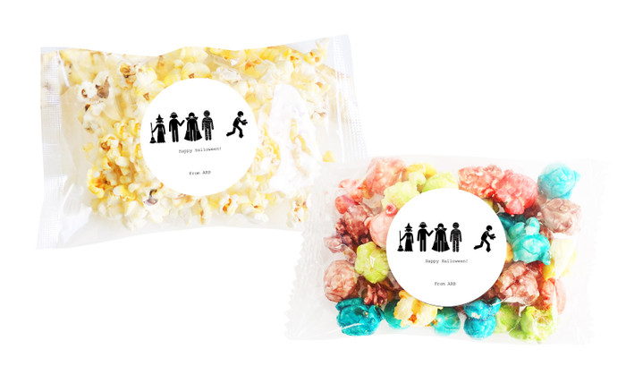 Stick Figures Halloween Personalised Popcorn Bag