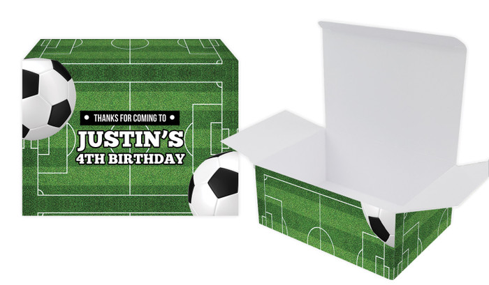 Soccer Kids Party Personalised Tuck Gift Box