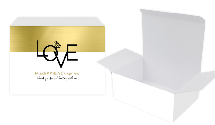 Love Letters Engagement Personalised Tuck Gift Box
