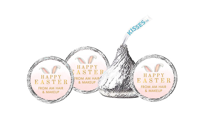 Blush Bunny Ears Personalised Easter Hersheys Kisses