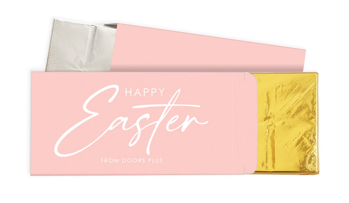 Pretty Pink Personalised Easter Chocolate Bar In A Box