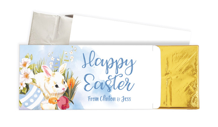 Easter Scene Personalised Easter Chocolate Bar In A Box