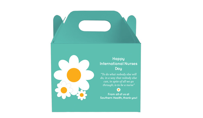 Daisy International Nurses Day Personalised Gable Favour Box