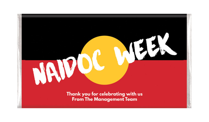 Aboriginal Flag NAIDOC Week Personalised Chocolate Bars