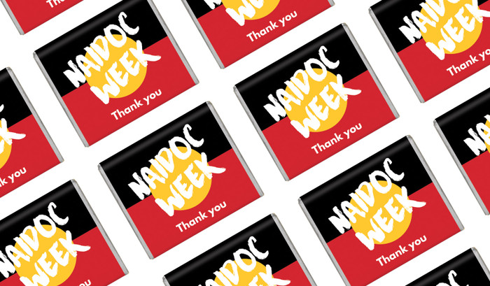 Aboriginal Flag NAIDOC Week Personalised Mini Chocolates