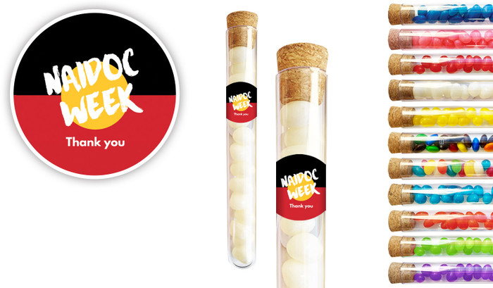Aboriginal Flag National NAIDOC Week Personalised Test Tubes