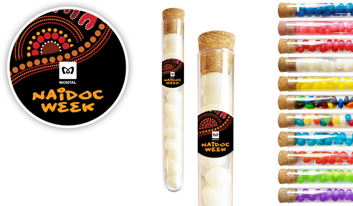 Earth Colours National NAIDOC Week Personalised Test Tubes