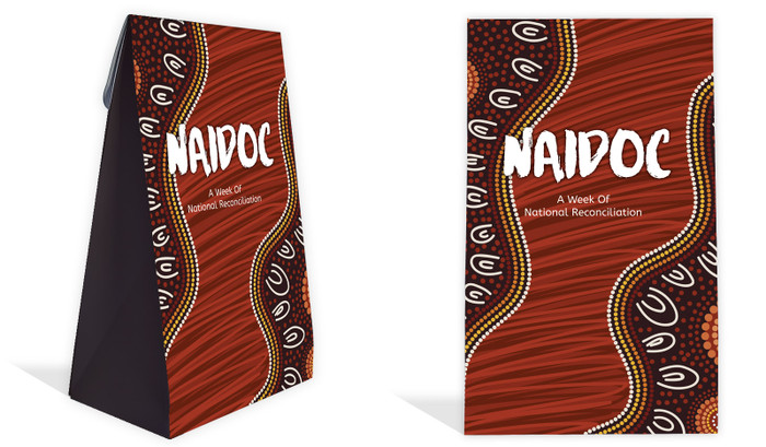 Flowing Indigenous National NAIDOC Week Personalised Gusset Favour Bag
