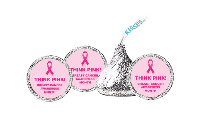 Pink Ribbon Cancer Awareness Custom Hershey's Kisses