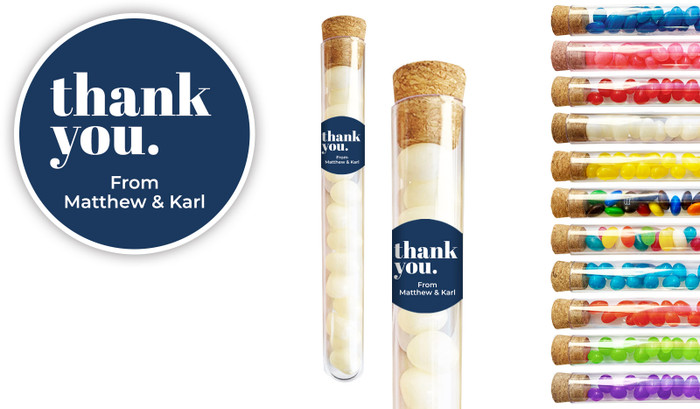 Bold Thank You Personalised Test Tubes