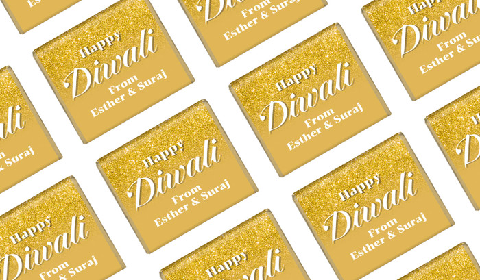 Gold Dust Personalised Diwali Mini Chocolate