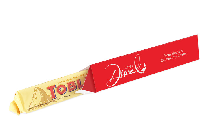 Red Diwali Toblerone Bar In A Box
