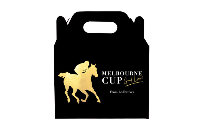 Gold Trip Melbourne Cup Horse Racing Gable Favour Box