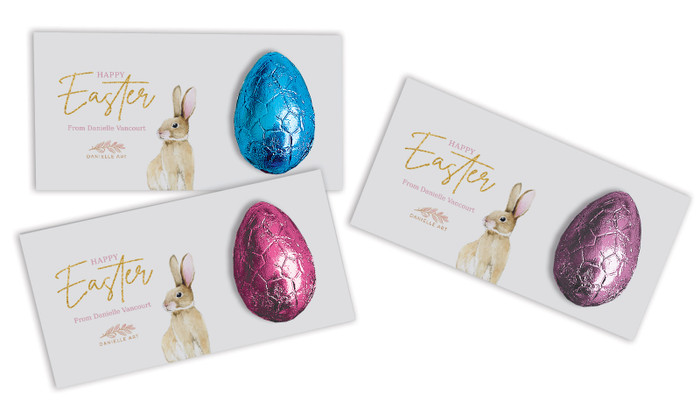 Perfect Bunny Personalised Easter Egg Card