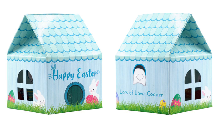 Custom 10cm Easter Bunny House Box