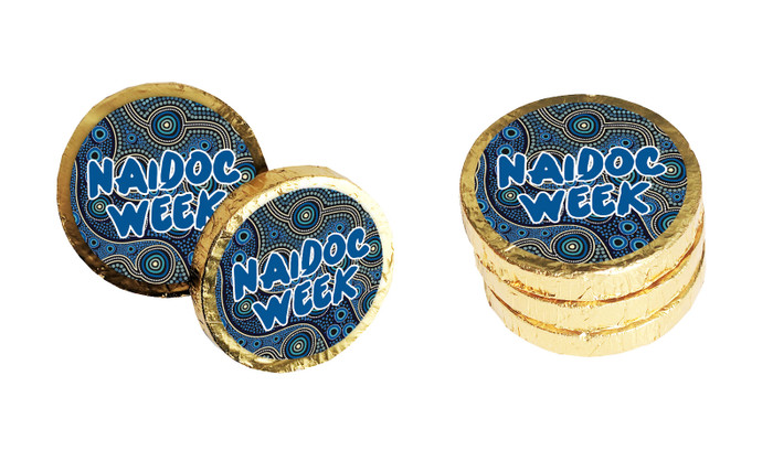 Blue NAIDOC Week Chocolate Coin