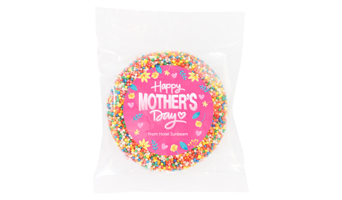 Lively Pink Mother's Day Personalised Chocolate Freckle