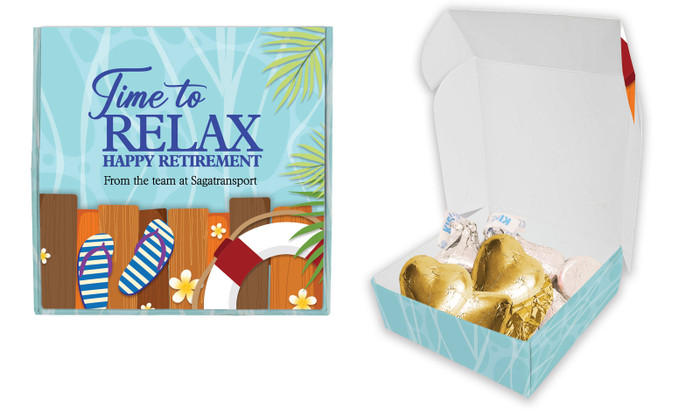 Poolside Retirement Personalised Hugs And Kisses Box