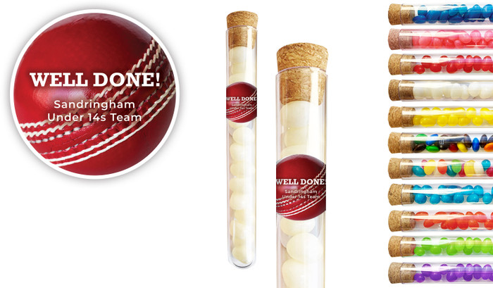Cricket Ball Personalised Test Tubes