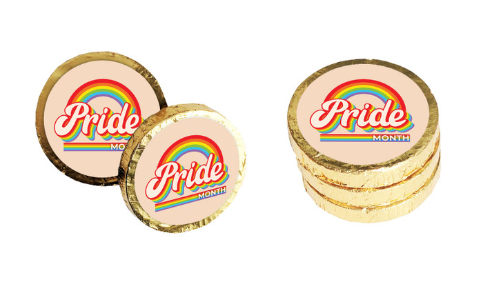 Retro Pride Custom Chocolate Coin