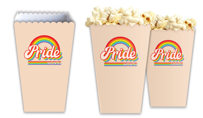 Retro Pride Personalised Popcorn Boxes