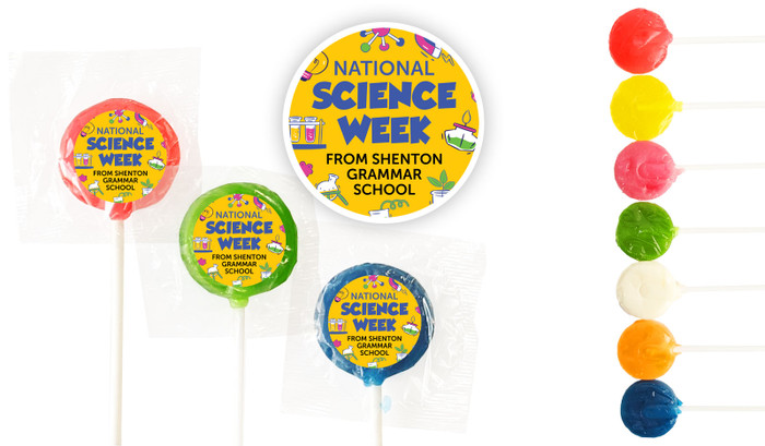 National Science Week Custom 3cm Mini Lollipops