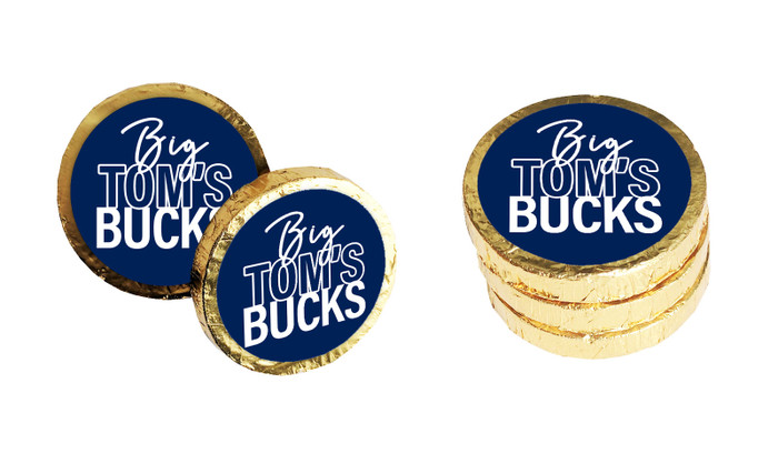 Big Announcement Bucks Night Custom Chocolate Coin