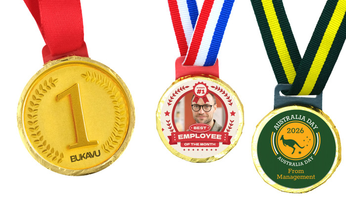 Personalised Chocolate Gold Medals Australia | Chocablock