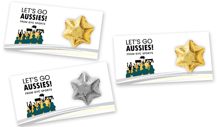 Go Aussies Australian Sports Branded Heart Card