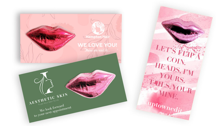 Branded Chocolate Lip Card (Choice Of Colours)