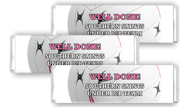 Netball Ball Personalised Cadbury Chocolate Bar