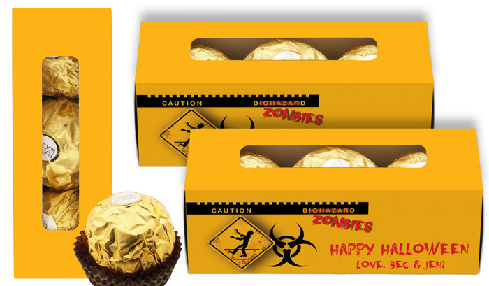 Zombie Apocalypse Personalised Halloween Ferrero Rocher Gift Box