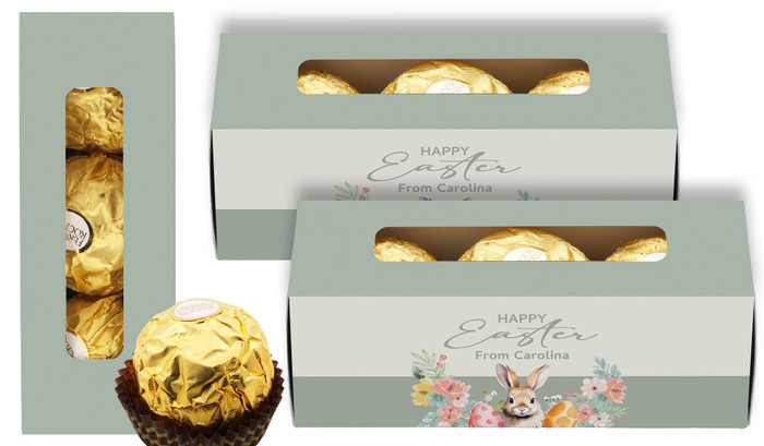 Forest Rabbit Personalised Easter Ferrero Rocher Gift Box