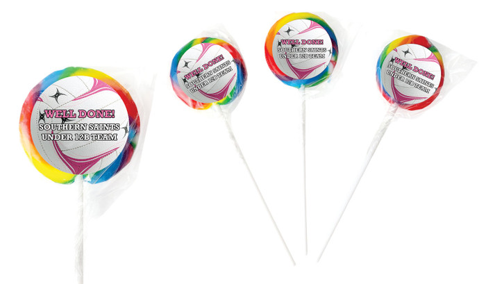 Netball Personalised Lollipops