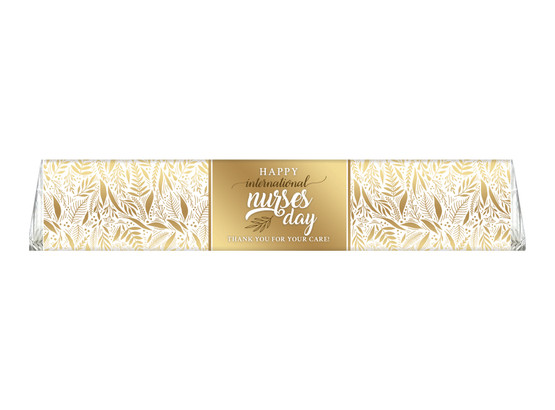 Seamless Gold Leaves Chocolate Personalised Large Toblerone 100g