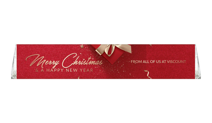 Glossy Gift Red Christmas Personalised Large Toblerone Bar 100g