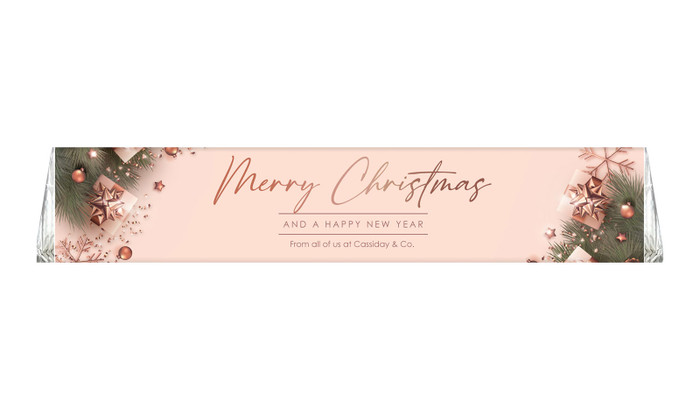 Rose Gold Gifts Christmas Personalised Large Toblerone Bar 100g