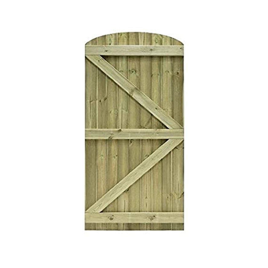 Feather Edge Gate Framed 6ft Tall x 3ft Wide Dome Top Treated