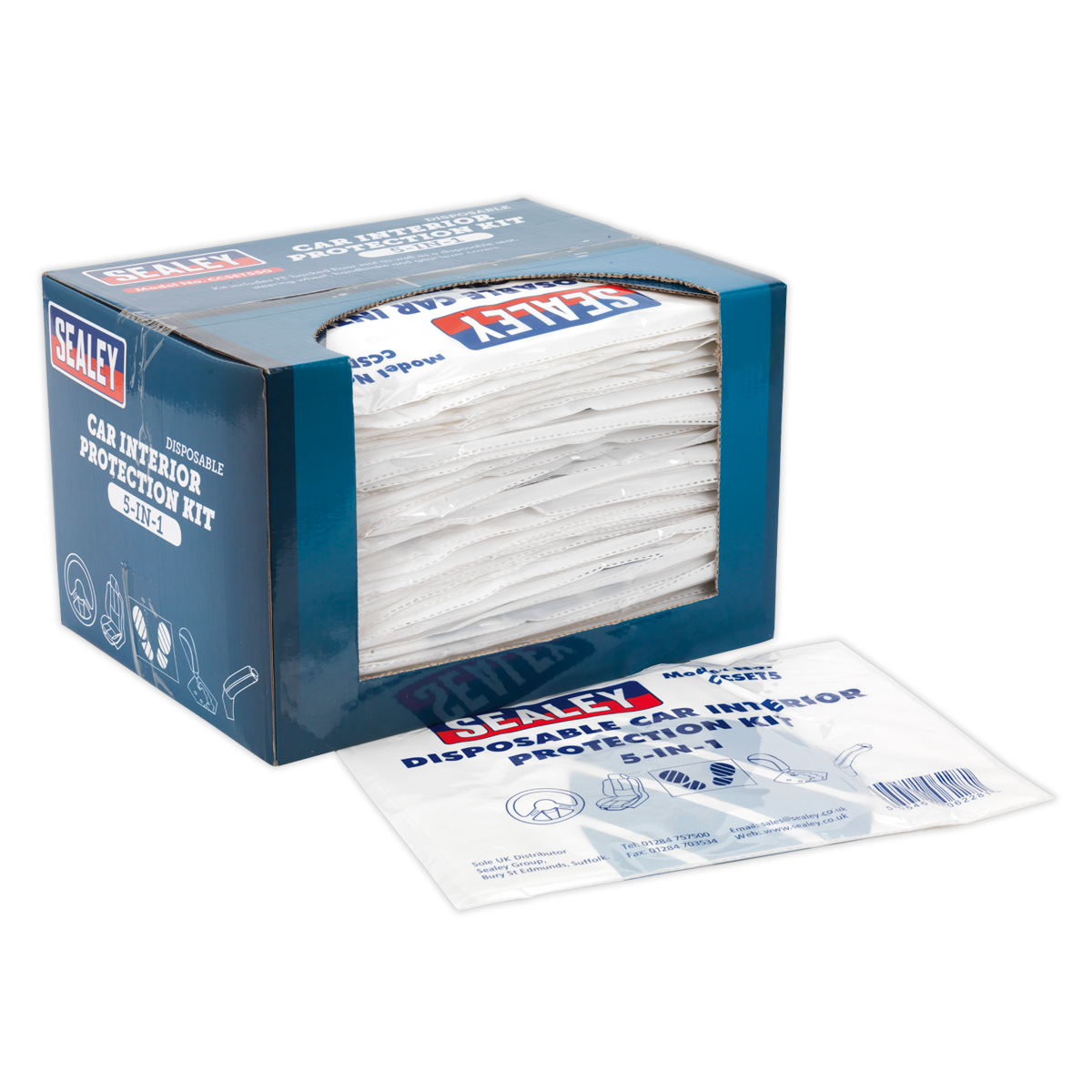 5-in-1 Disposable Car Interior Protection Kit - Display Box of 50 ...