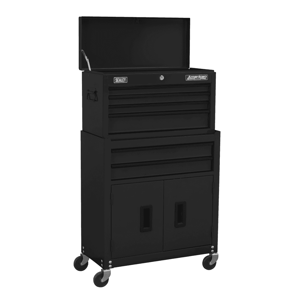 Sealey Topchest & Rollcab Combination 6 Drawer with Ball-Bearing Slides ...