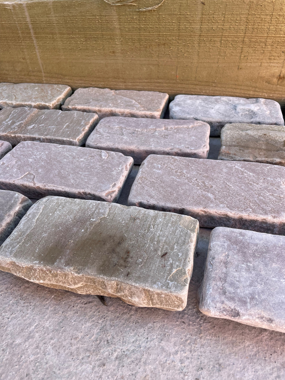 Natural Stone Raj Tumbled Block Paving (200 x 100mm) Per m2