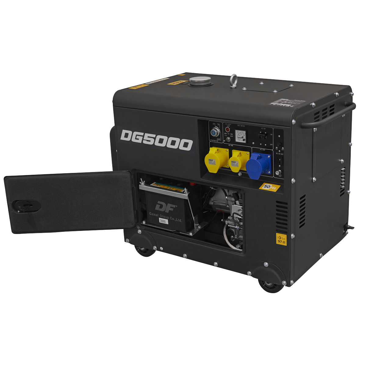 Sealey Diesel Generator - 4-Stroke Engine 5000W 110/230V (DG5000)