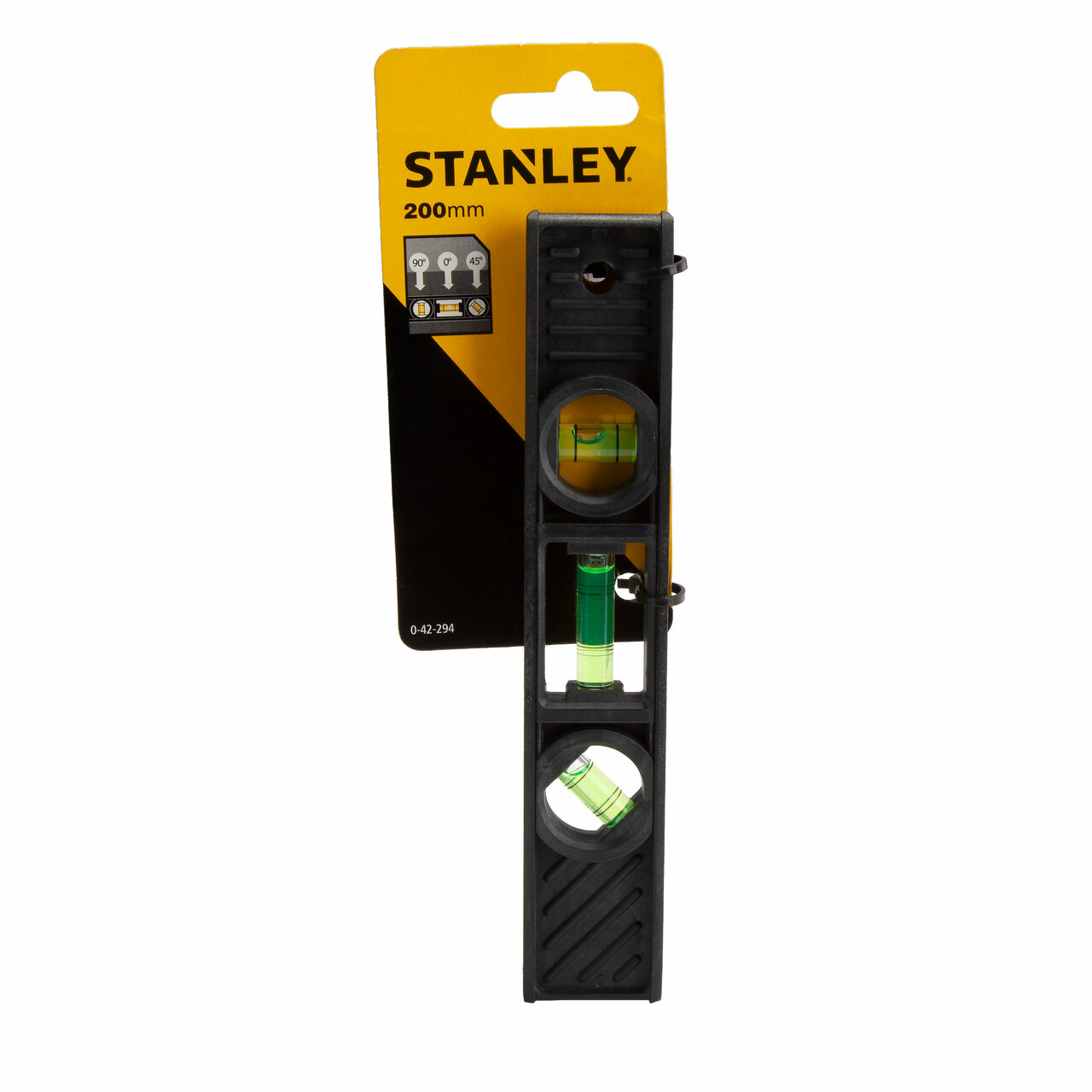 Stanley 200mm / 8" Torpedo Level 3 Vials (0-42-294)