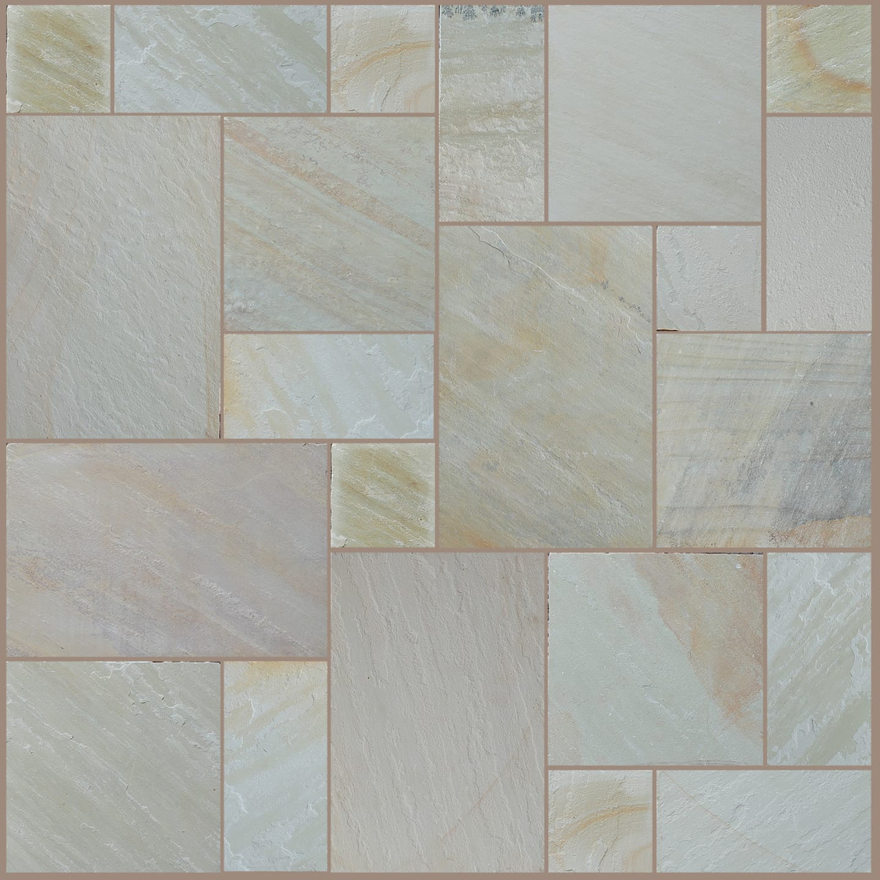 Digby Stone Premium Sandstone Fossil Mint Project Pack 15.22m2 Mixed Size
