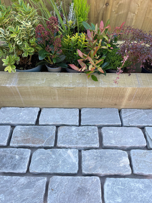 Natural Stone Grey Tumbled Block Paving (200 x 100mm) Per m2