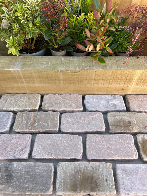Natural Stone Raj Tumbled Block Paving (200 x 100mm) Per m2